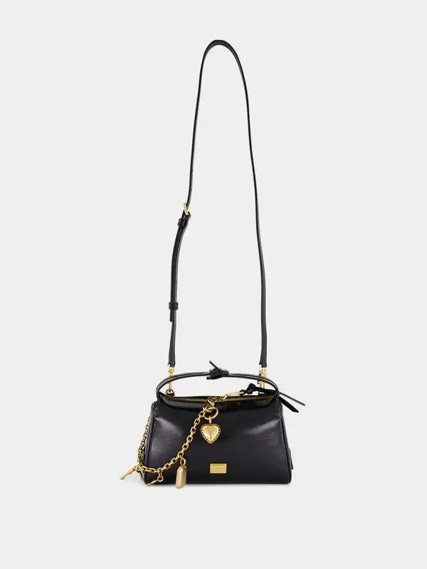 Dolce & Gabbana Vittoria Shoulder Bag With Charms - Black