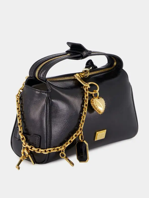 Dolce & Gabbana Vittoria Shoulder Bag With Charms - Black