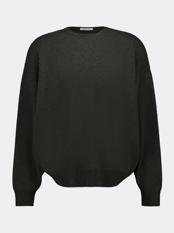 Fear Of God Fine Knit Crewneck Sweater - Black