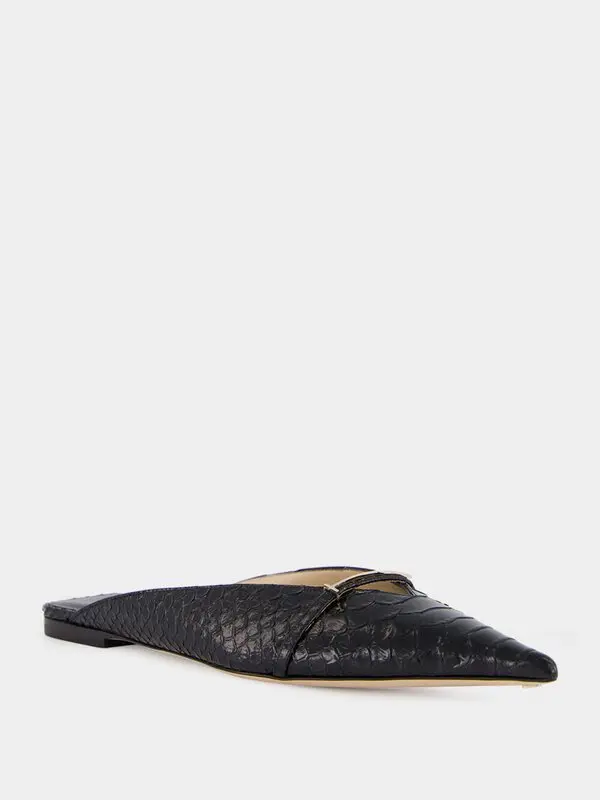 TOM FORD Julianne Python Mule - Black