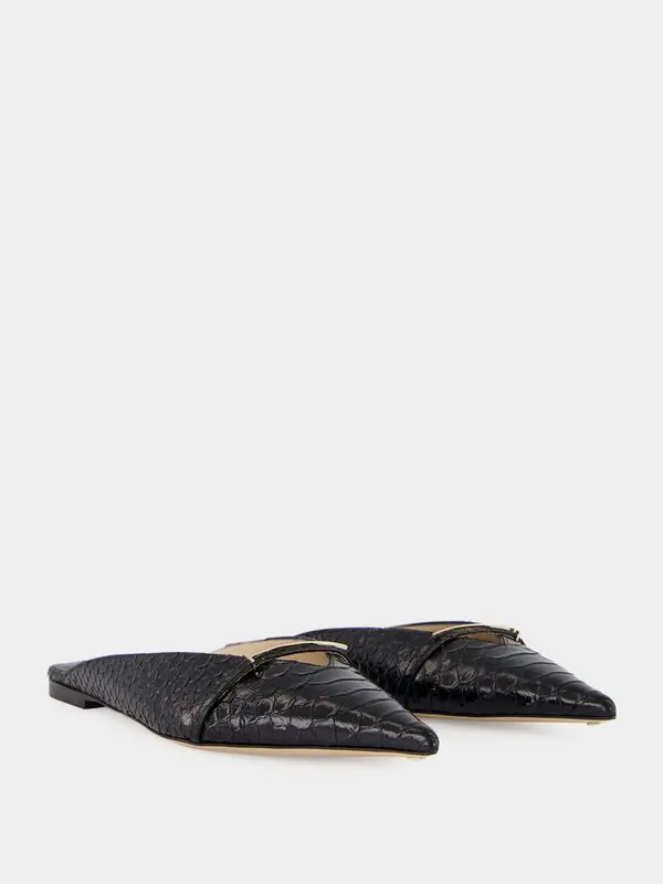 TOM FORD Julianne Python Mule - Black