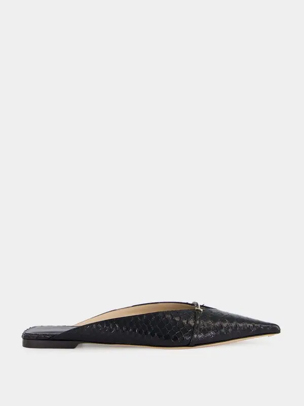 TOM FORD Julianne Python Mule - Black
