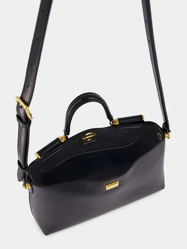 Dolce & Gabbana Vittoria Handbag In Calfskin - Black