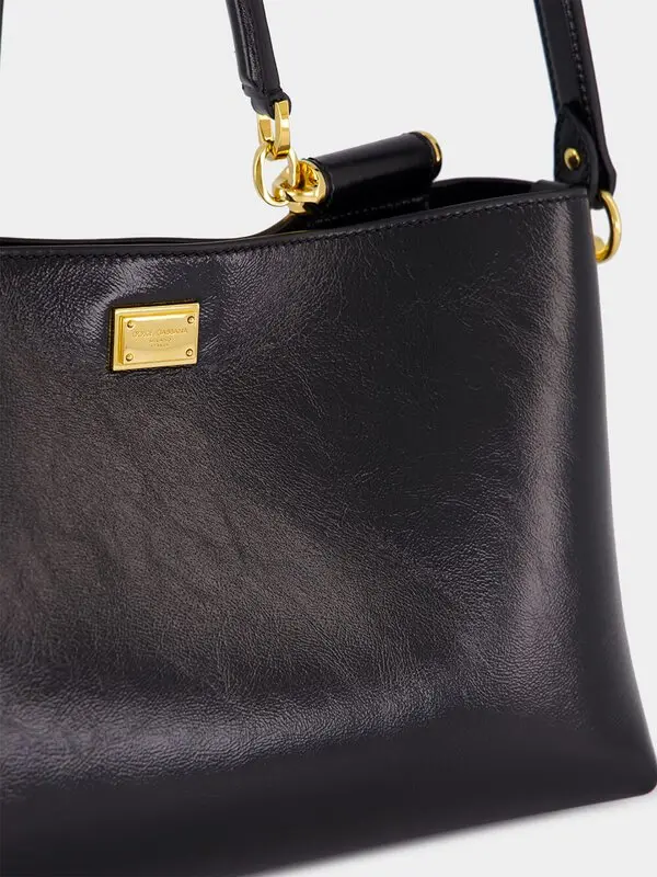 Dolce & Gabbana Vittoria Handbag In Calfskin - Black