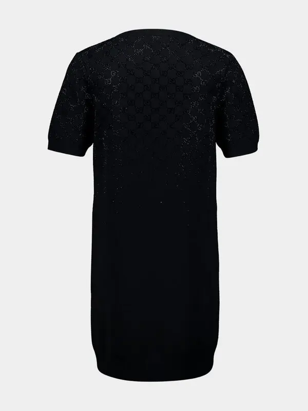 Gucci Wool Dress With Gg Crystals