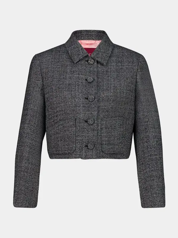 Gucci Wool Grisaille Jacket - Black