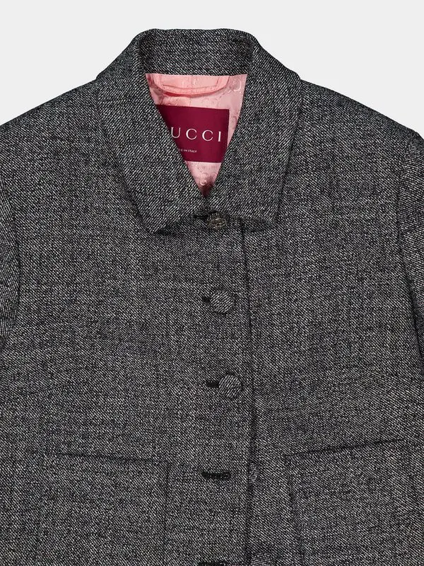 Gucci Wool Grisaille Jacket - Black