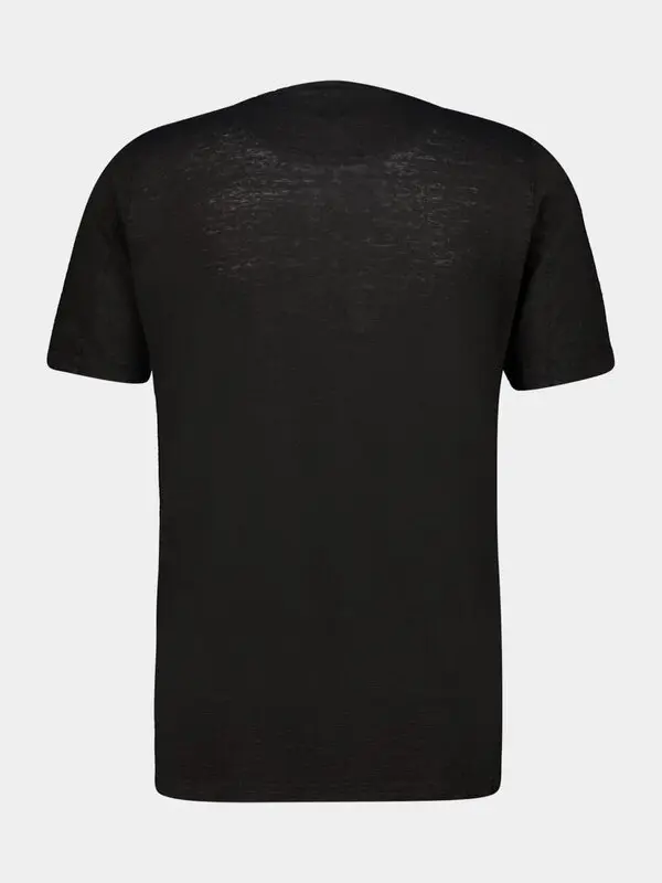 120% Lino Linen T-shirt - Black
