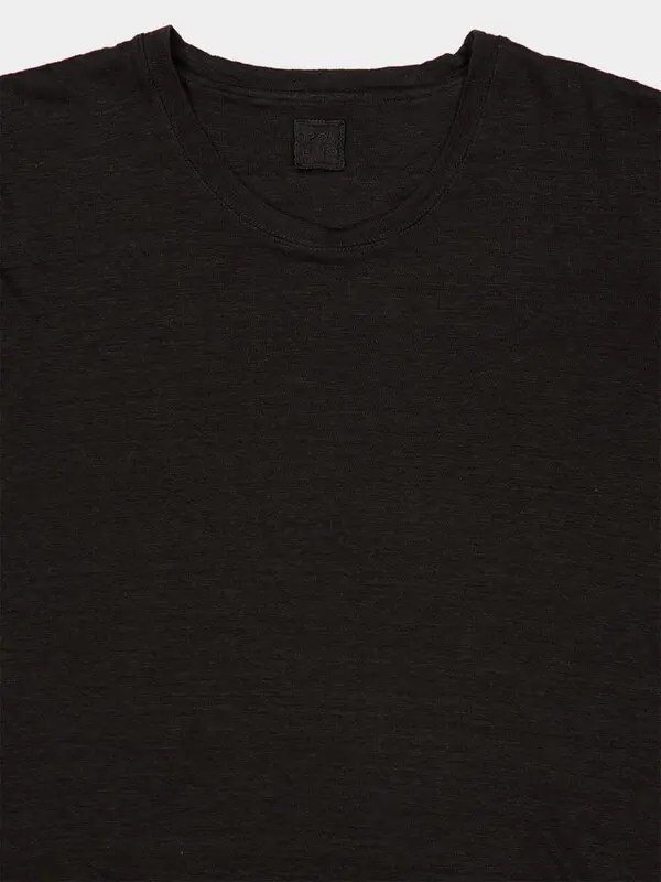 120% Lino Linen T-shirt - Black