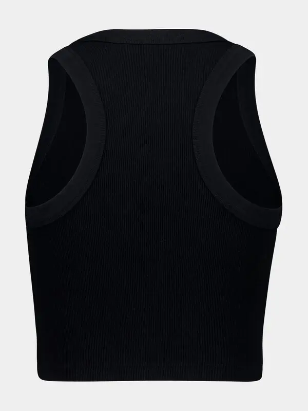 Givenchy Cropped Stretch Cotton Tank Top - Black