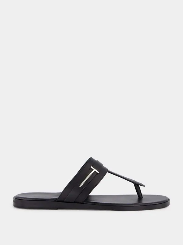 TOM FORD T-sandal Smooth Leather - Black