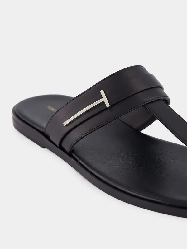 TOM FORD T-sandal Smooth Leather - Black