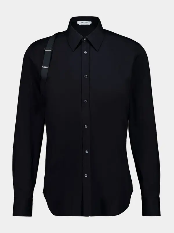 Alexander McQueen Logo Harness Shirt - Black