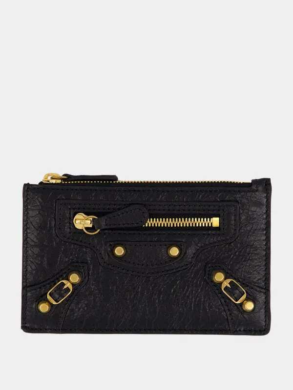 Balenciaga Le City Lambskin Card Holder - Black
