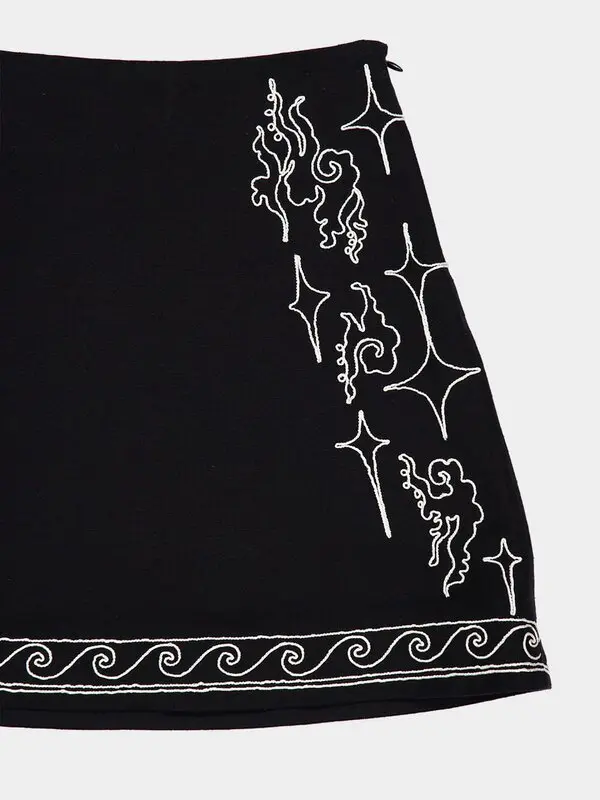 Zeus+dione Cloud Mini Skirt With Embroidery