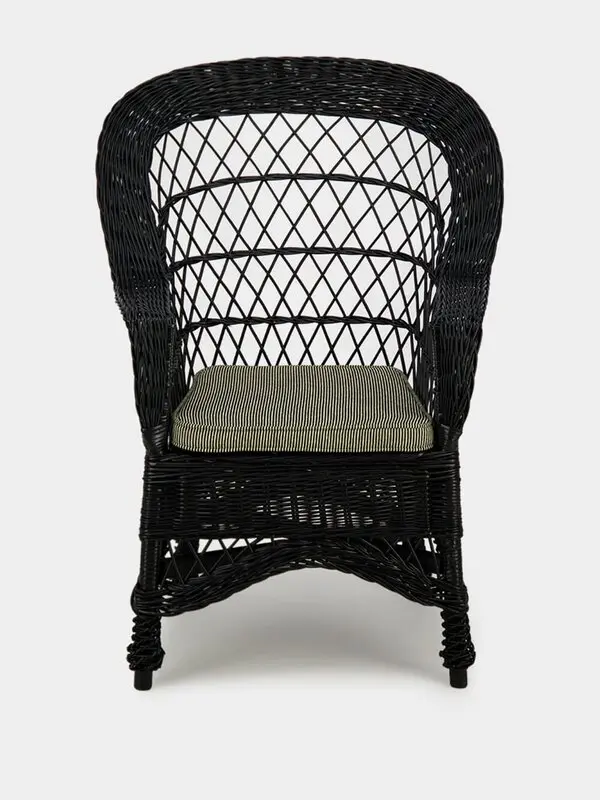 HOUSE OF CAPRICORN Furnas Wicker Armchair - Black