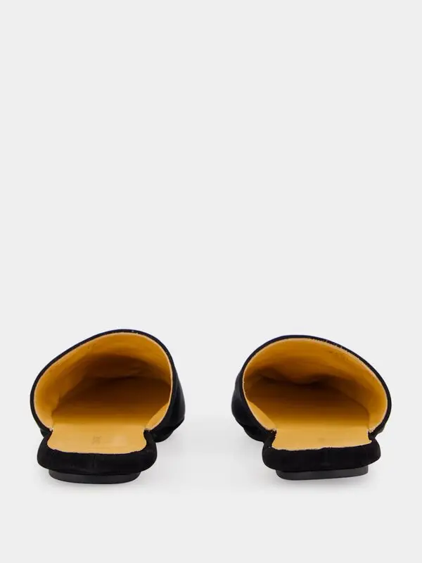 TOM FORD Suede Slippers With Tf Embroidery