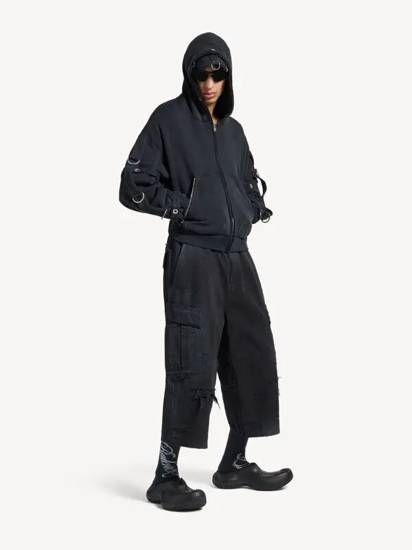 Balenciaga Cropped Cargo Cotton Trousers