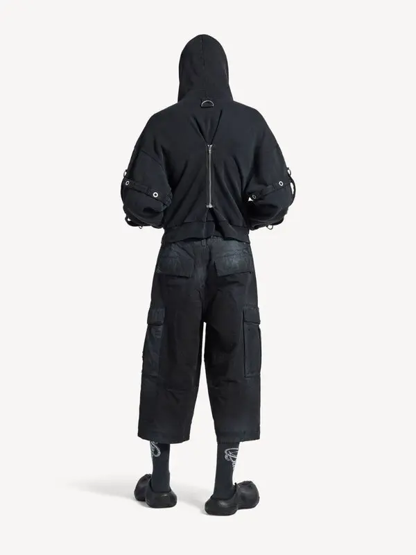 Balenciaga Cropped Cargo Cotton Trousers
