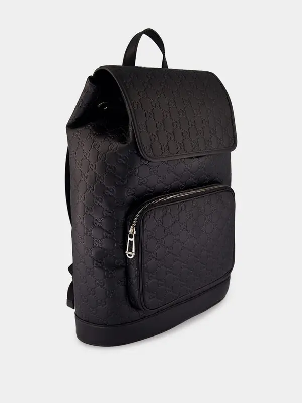 Gucci Gg Embossed Leather Backpack