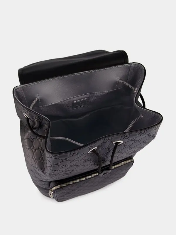 Gucci Gg Embossed Leather Backpack
