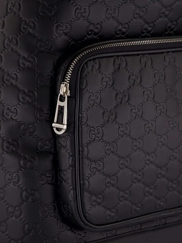 Gucci Gg Embossed Leather Backpack