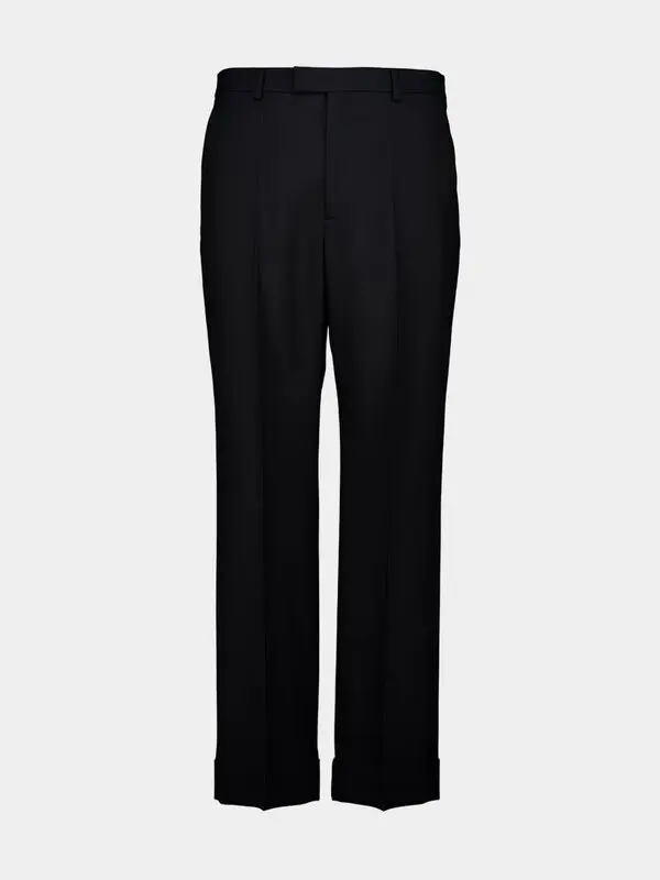 Valentino Garavani Wool Slim-fit Trousers With Cuffs