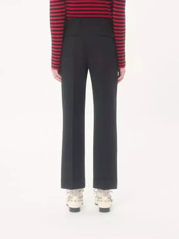 Valentino Garavani Wool Slim-fit Trousers With Cuffs