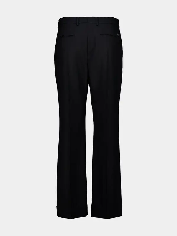 Valentino Garavani Wool Slim-fit Trousers With Cuffs