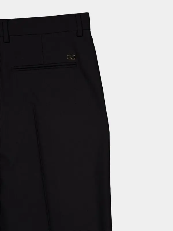 Valentino Garavani Wool Slim-fit Trousers With Cuffs