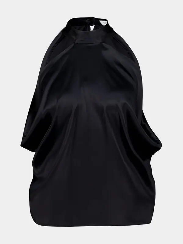 Nina Ricci Silk Satin Halterneck Top
