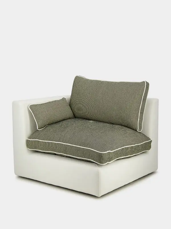 HOUSE OF CAPRICORN Dinis Ivory Linen Left Arm Module Sofa