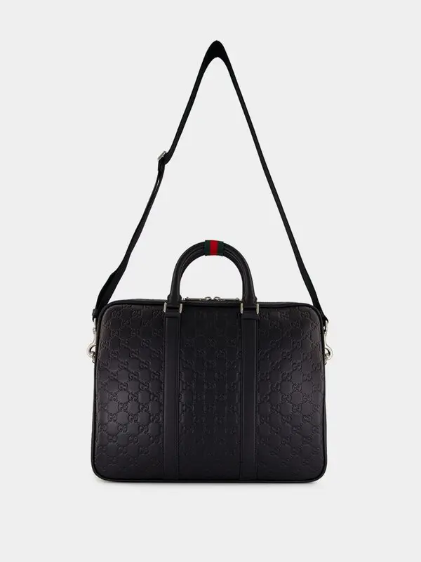 Gucci Gg Leather Large Briefcase