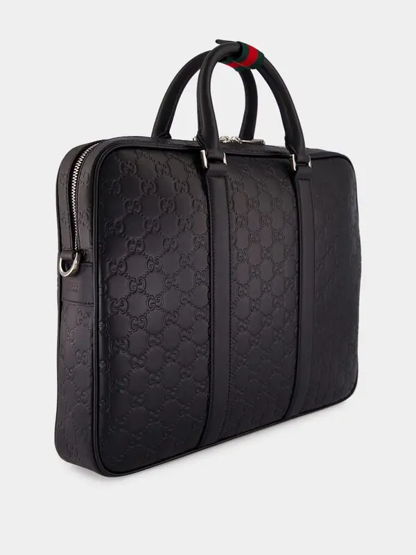 Gucci Gg Leather Large Briefcase