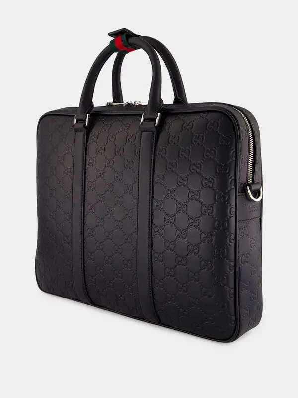 Gucci Gg Leather Large Briefcase
