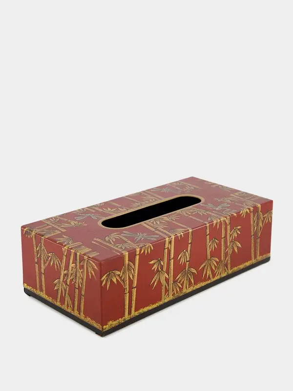 LES-OTTOMANS Bamboo Iron Tissue Box
