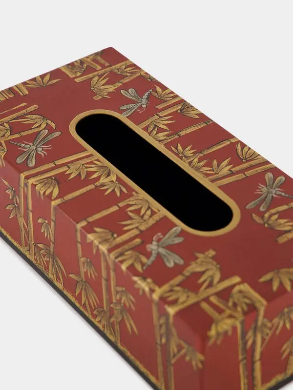 LES-OTTOMANS Bamboo Iron Tissue Box
