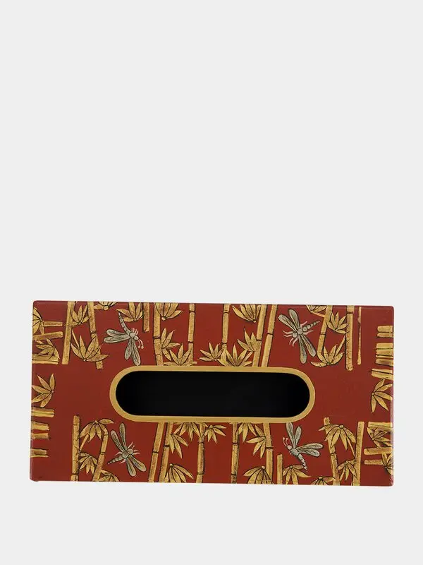 LES-OTTOMANS Bamboo Iron Tissue Box