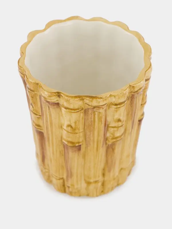 LES-OTTOMANS Bamboo Ceramic Water Glass