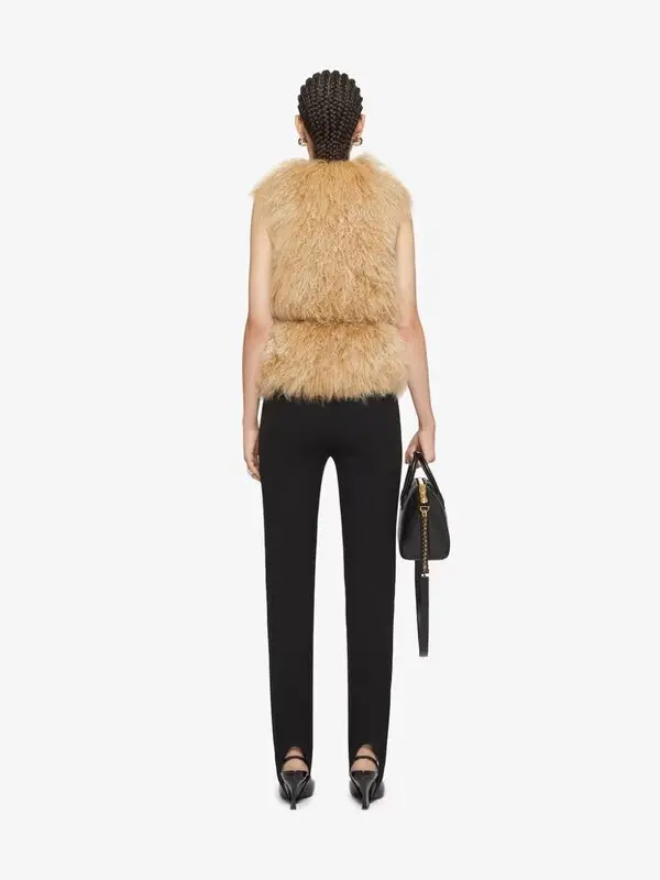Givenchy Fur Sleeveless Vest - Beige