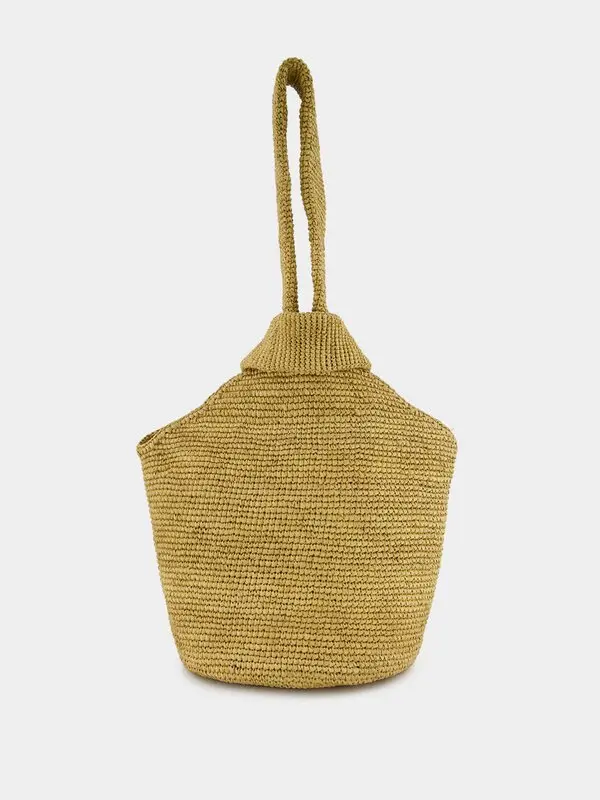 SENSI STUDIO Handheld Straw Handbag - Beige