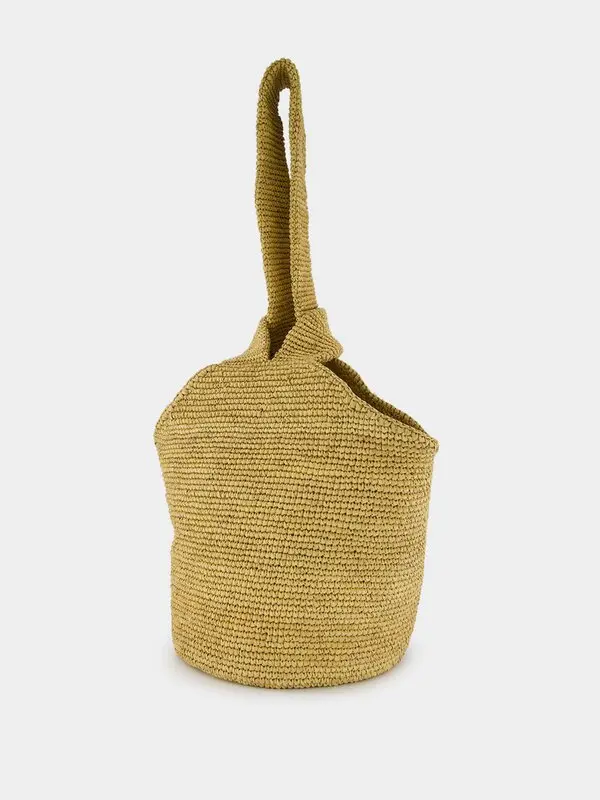 SENSI STUDIO Handheld Straw Handbag - Beige