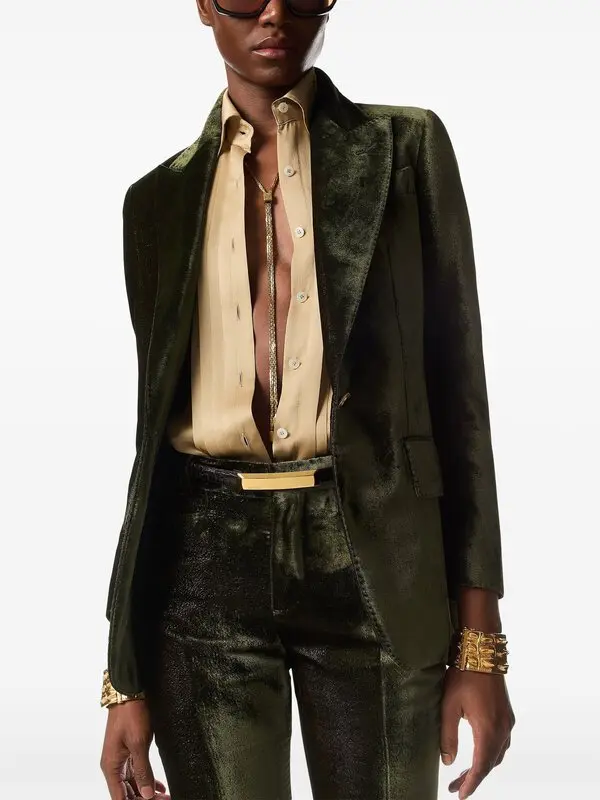 TOM FORD Charmeuse Silk Plissé Shirt