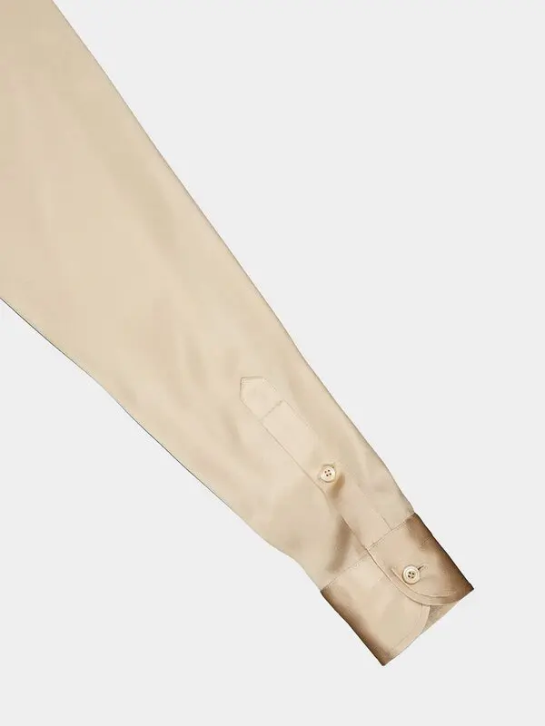 TOM FORD Charmeuse Silk Plissé Shirt