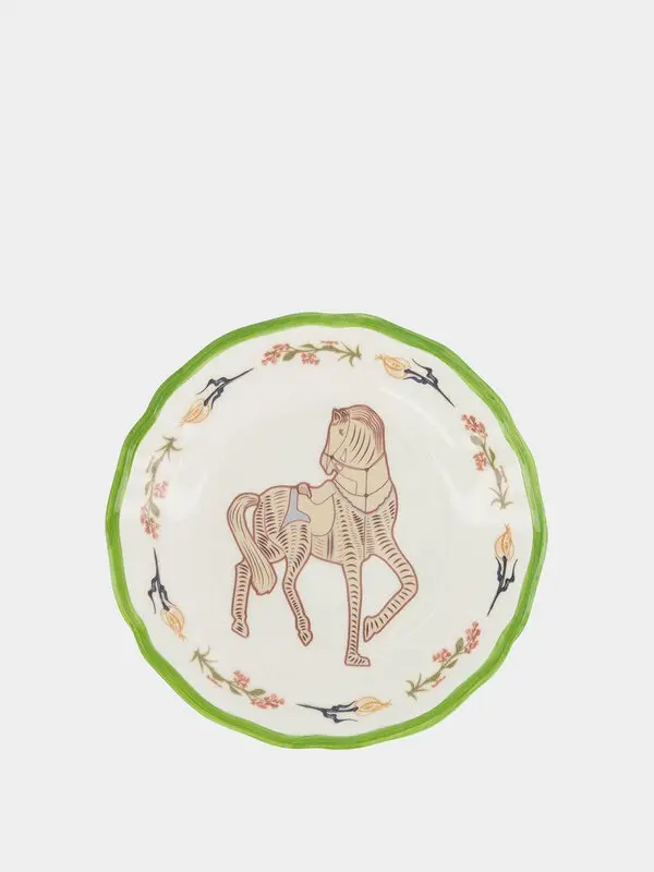 PAULA LIVING Lusitano Handpainted Dessert Plate - Beige