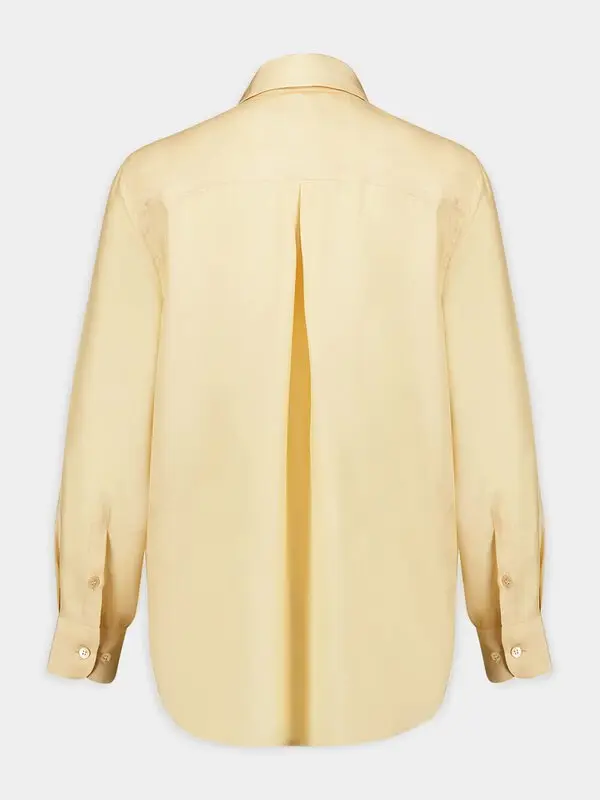 PAULA Silk Satin Matte Shirt - Beige