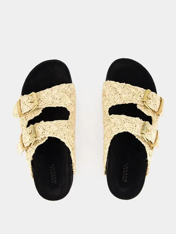 Isabel Marant Étoile Raffia Buckle-strap Sandals
