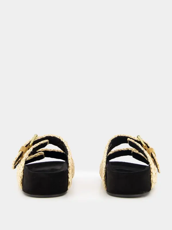 Isabel Marant Étoile Raffia Buckle-strap Sandals