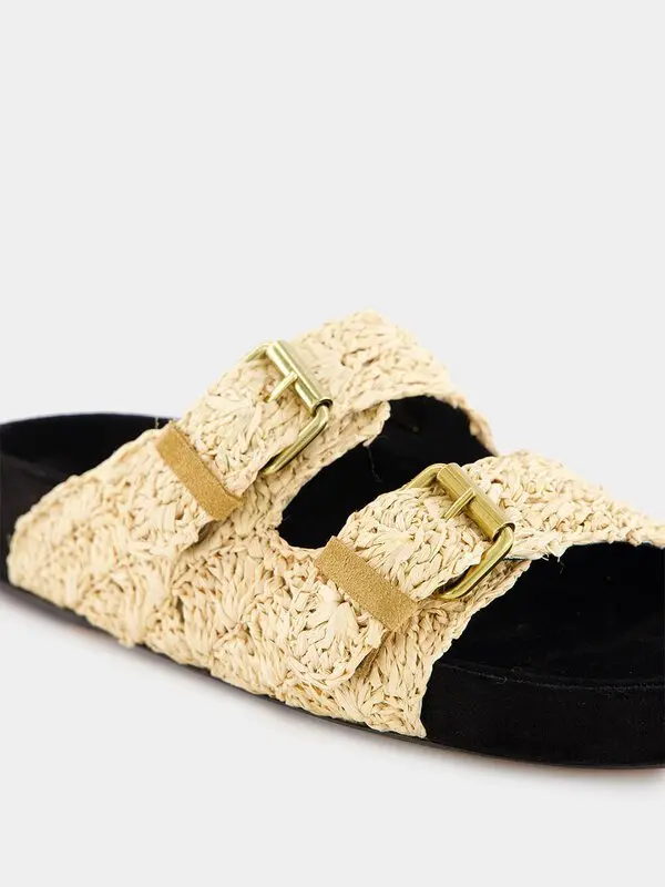 Isabel Marant Étoile Raffia Buckle-strap Sandals