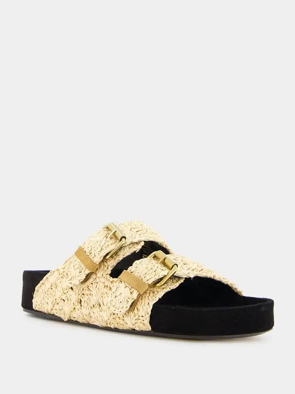 Isabel Marant Étoile Raffia Buckle-strap Sandals